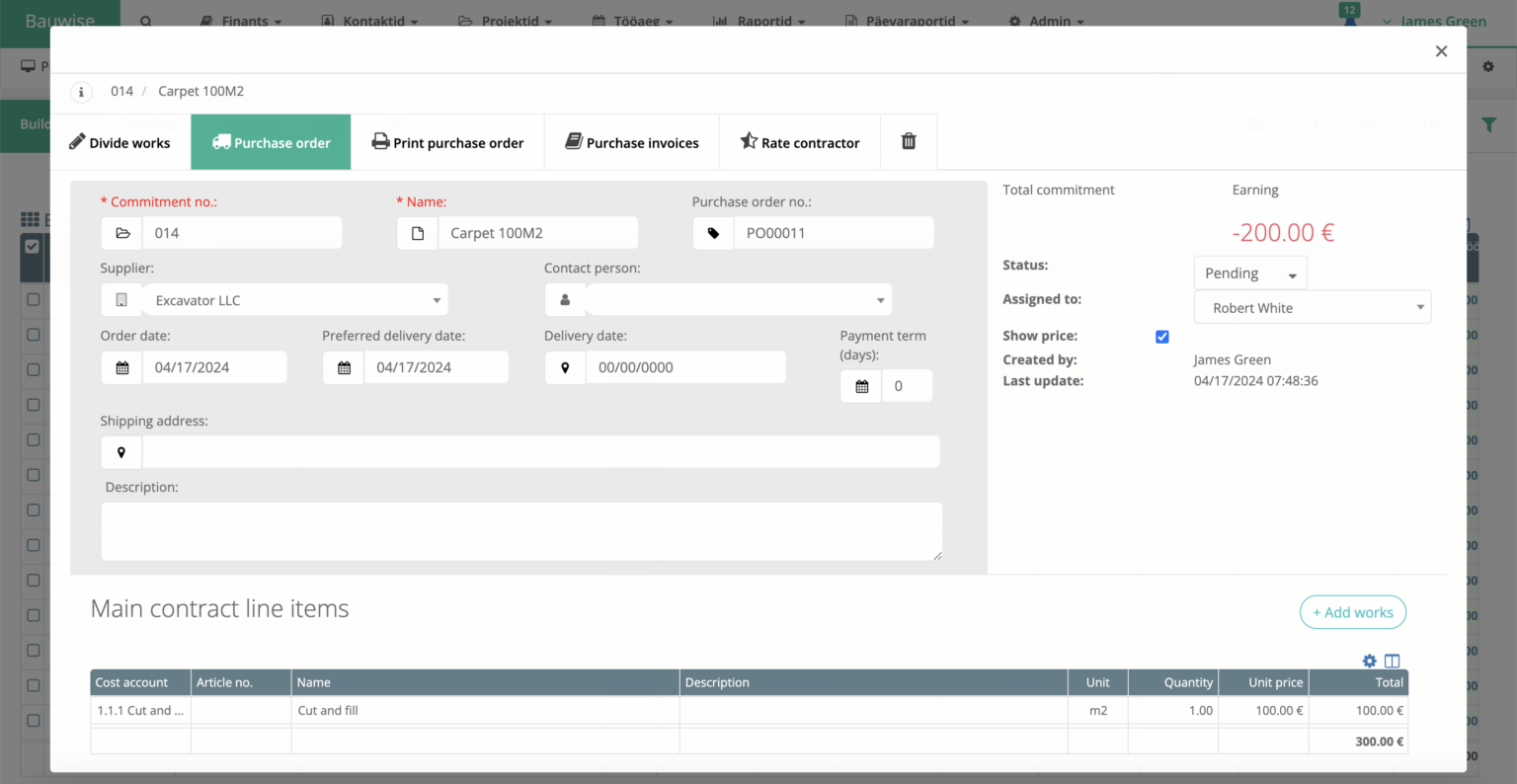 Construction Purchase Orders — Everything to Know | Bauwise